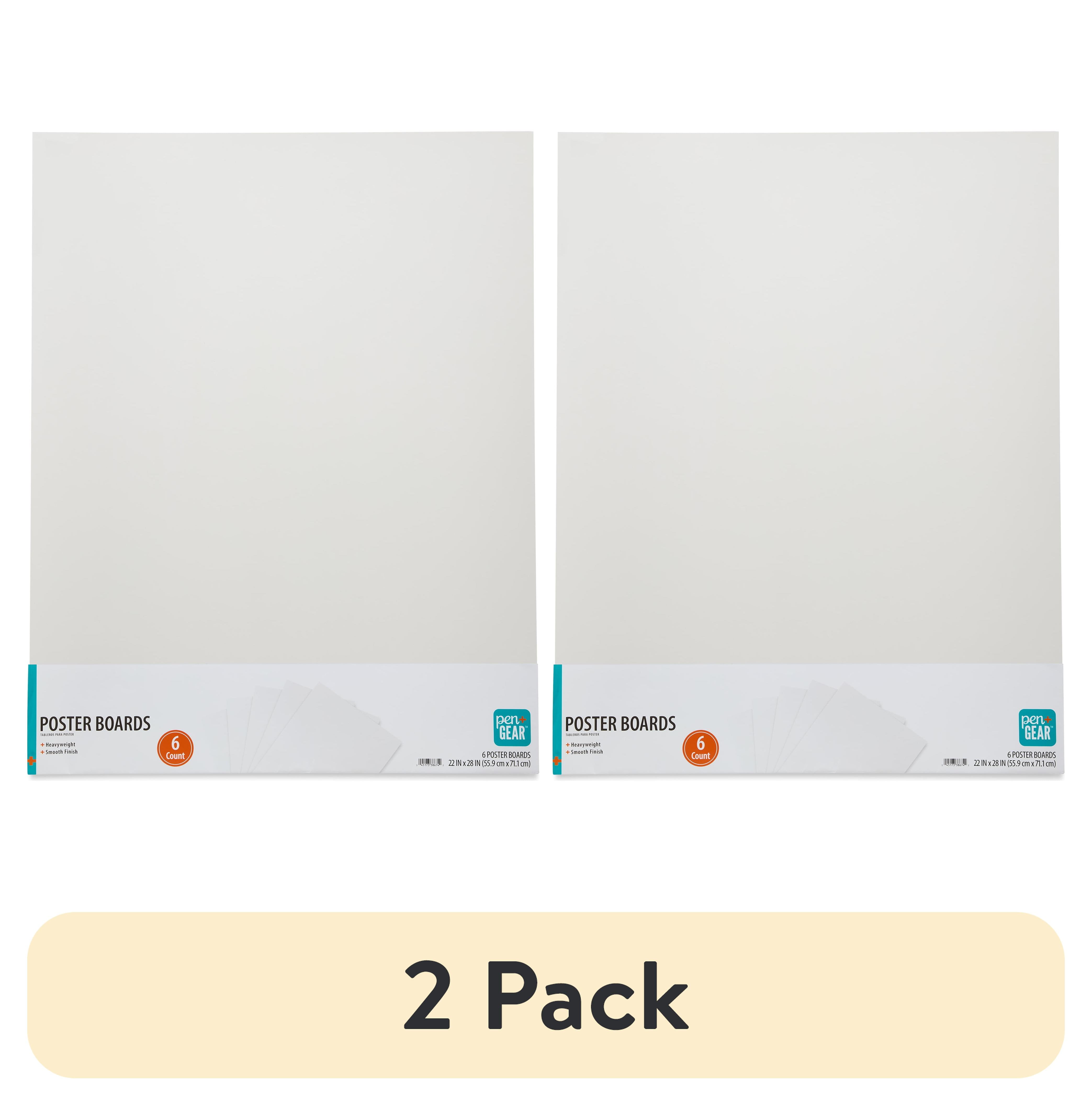 (2 pack) Pen+Gear Heavyweight White Poster Board, 22 in x 28 in, 6 Count - Walmart.com