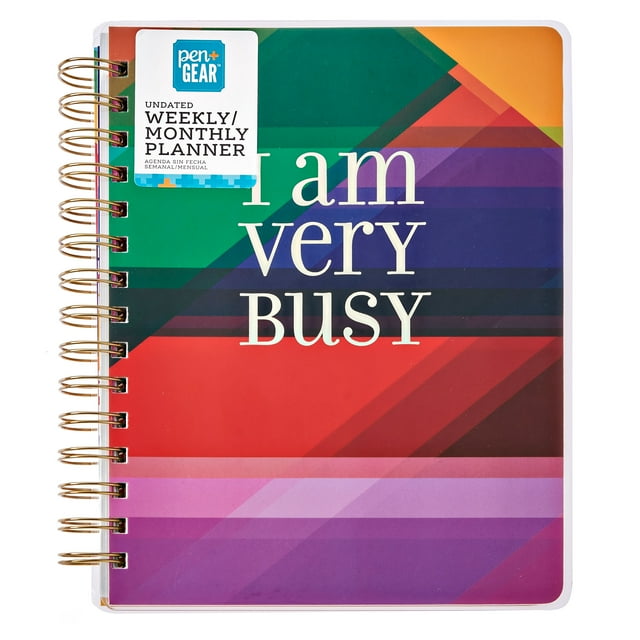 Pen+Gear I Am Very Busy Weekly/Monthly Planner, Undated - Walmart.com