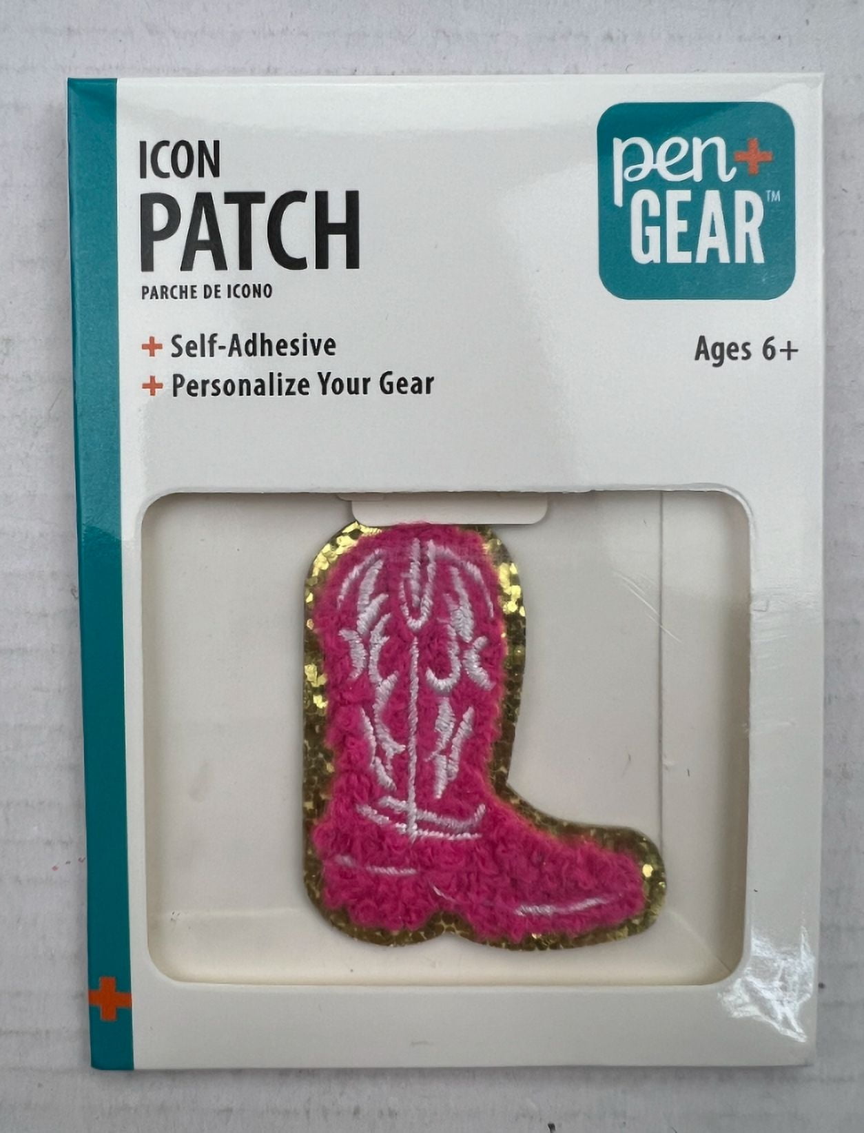 Pen+Gear Icon Patch Sticker 'Cowboy Boot' Pink, Chenille - Walmart.com