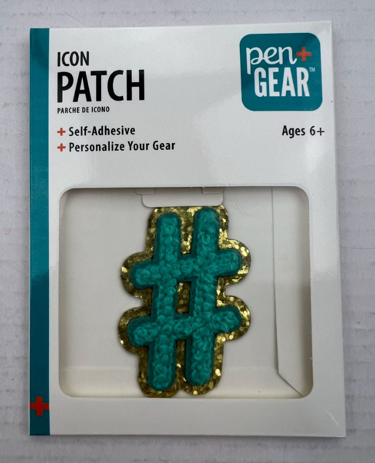 Pen+Gear Icon Patch Sticker 'Hash Tag' Turquoise, Chenille - Walmart.com