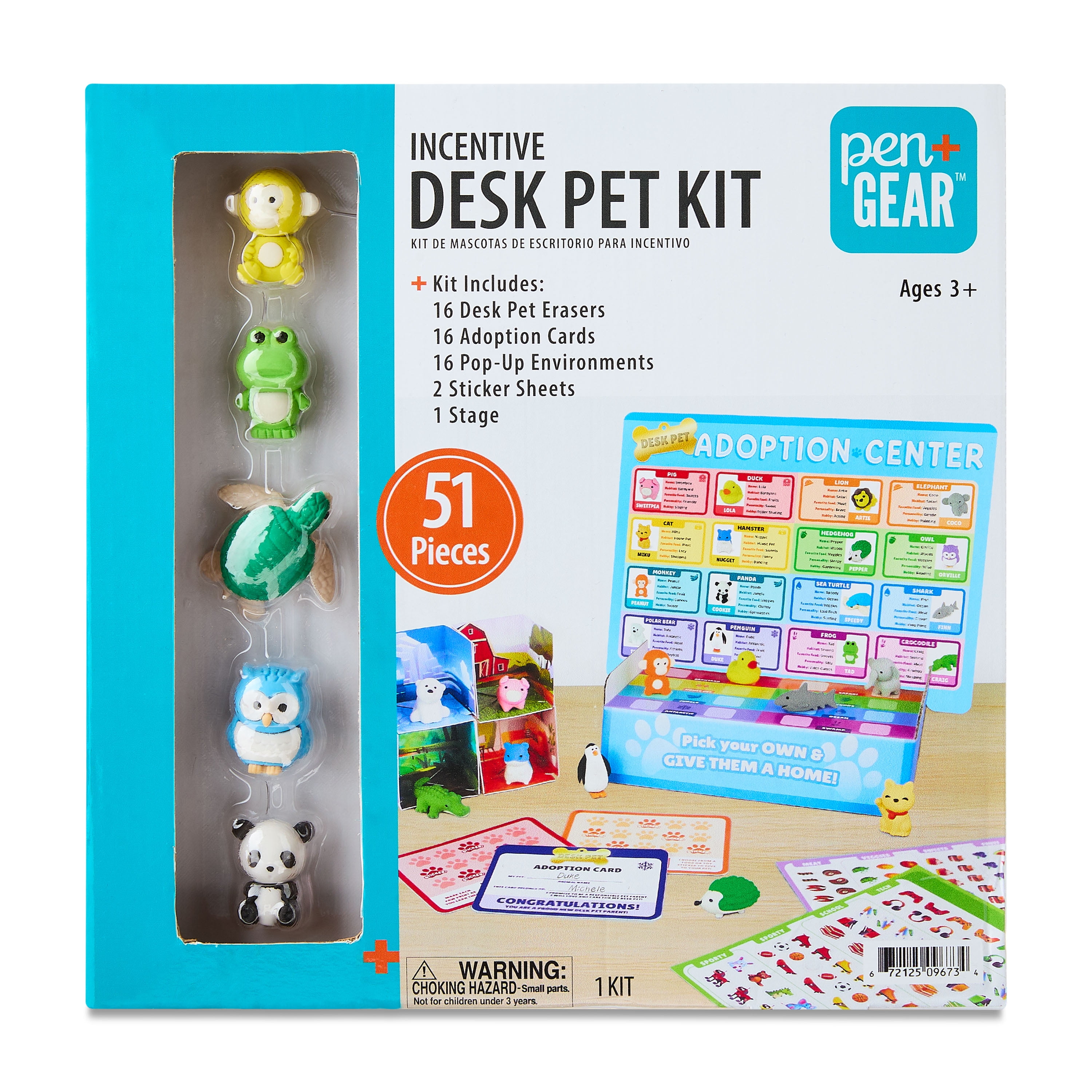 Pen+Gear Incentive Desk Pet Kit for Kid Prizes, Rewards for School ...