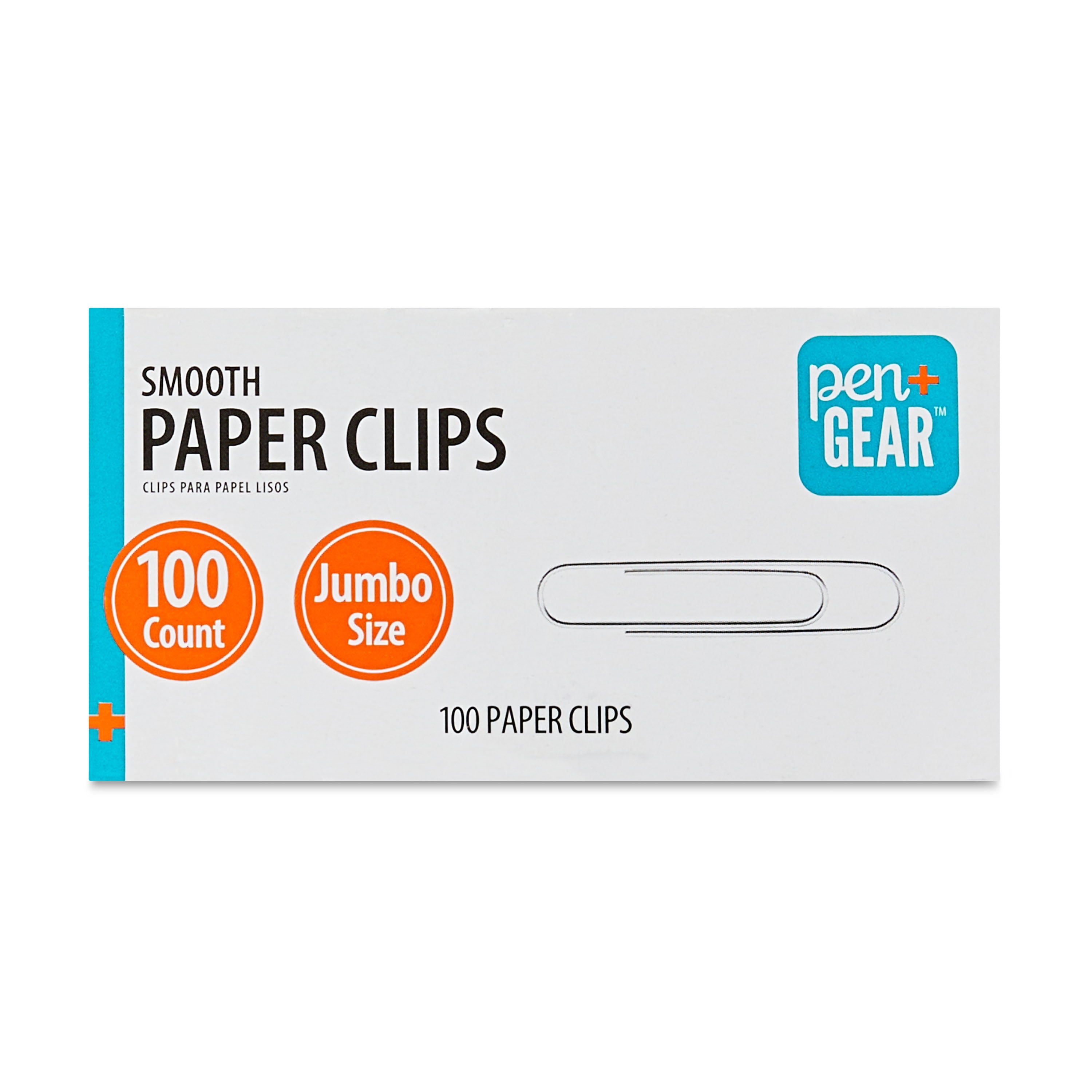 Pen+Gear Jumbo Smooth Paper Clips, Silver, 100 Count, Large Size, Easy ...