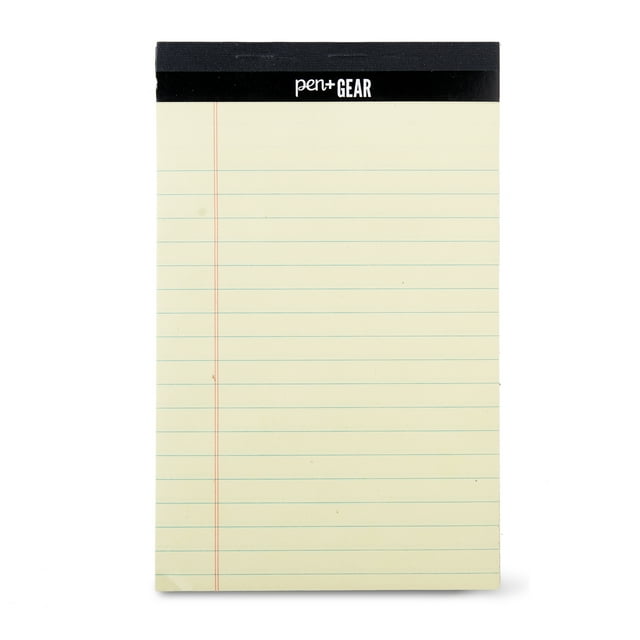 Pen + Gear Junior Legal Pad, Canary, 5 in x 8 in, 50 Sheet, 3 Count ...