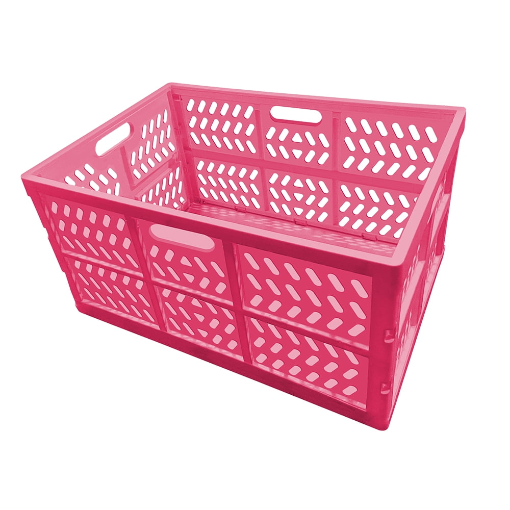 Pen+Gear Large Collapsible Coral Desktop Organizer Bin for Storage and ...