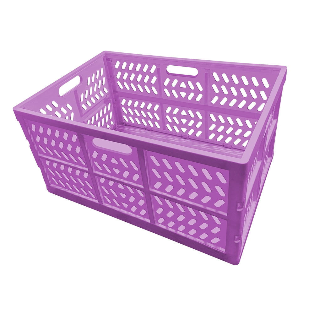 Pen+Gear Large Collapsible Violet Desktop Organizer Bin Storage ...