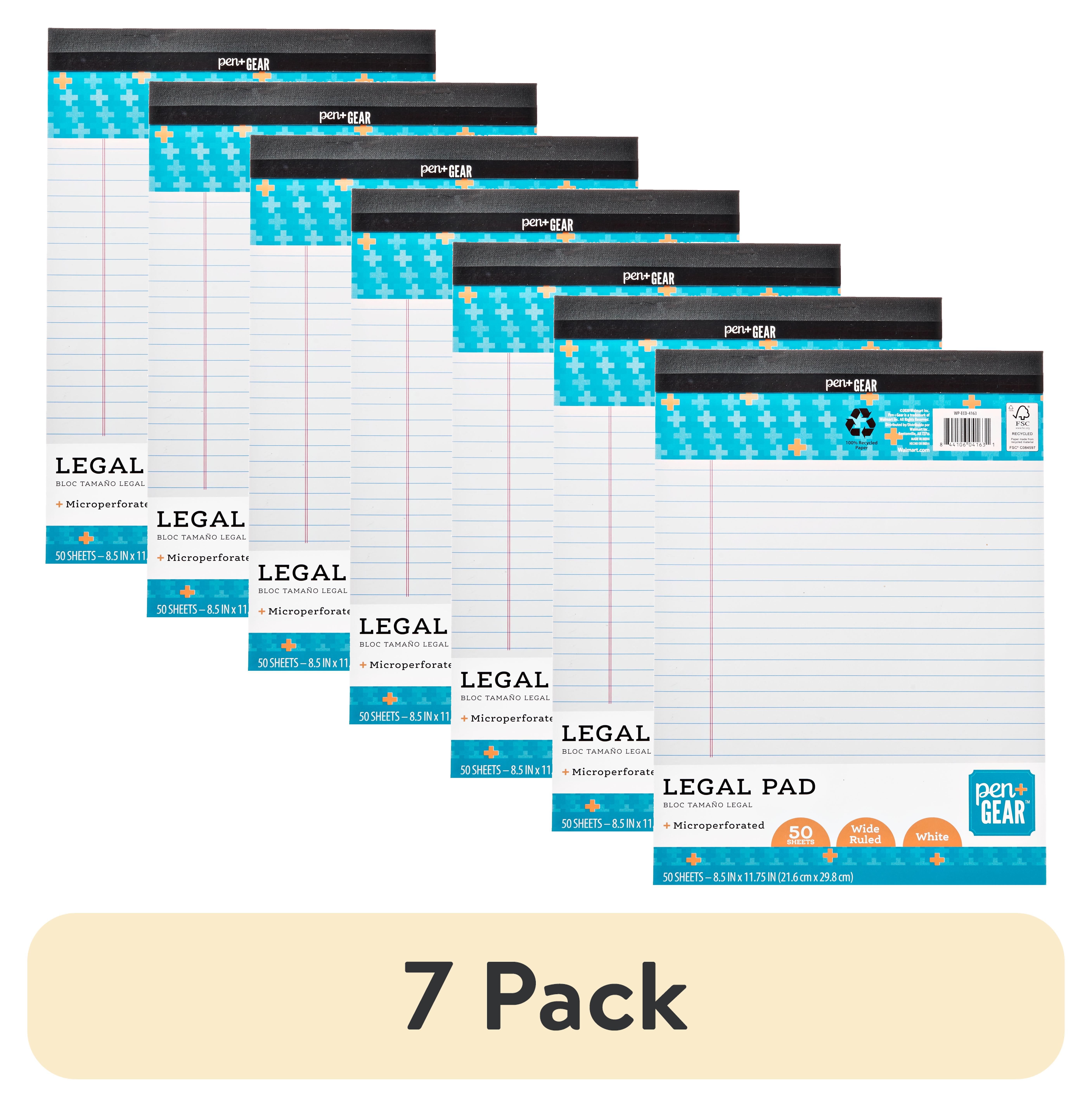 (7 pack) Pen + Gear Legal Pad, 8.5" x 11.75", 50 Sheets, Wide Ruled ...