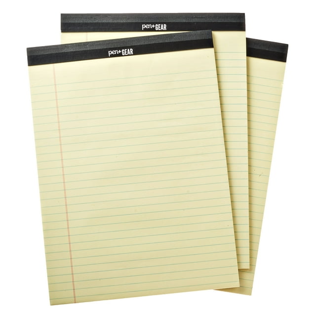 Pen + Gear Legal Pads, Canary Paper, 50 Sheets, 3 Count per Pack ...