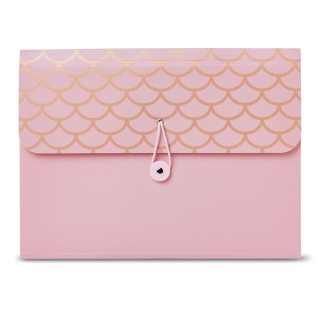 Pen + Gear Letter- Size 13 Pocket Poly Expanding File Folder Blush With ...