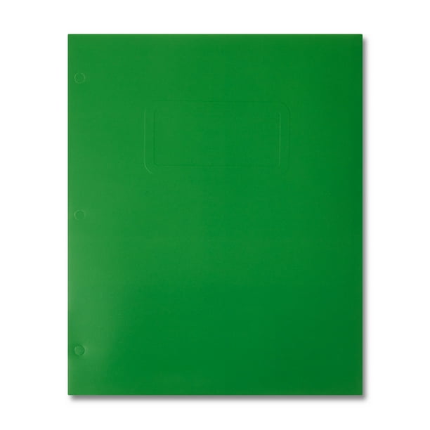 Pen+Gear Letter Size 2-Pocket Paper Folder, Solid Green Color - Walmart ...