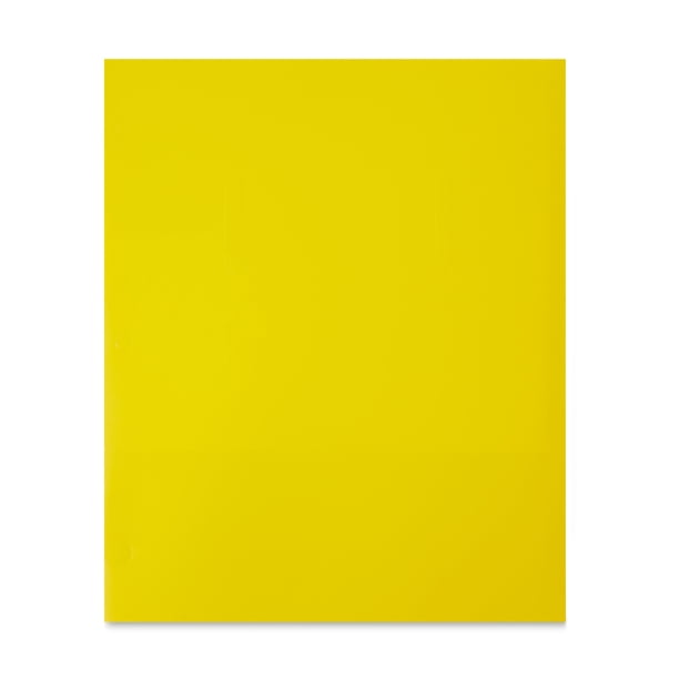 Pen+Gear Letter Size 2-Pocket Paper Folder, Solid Yellow Color ...