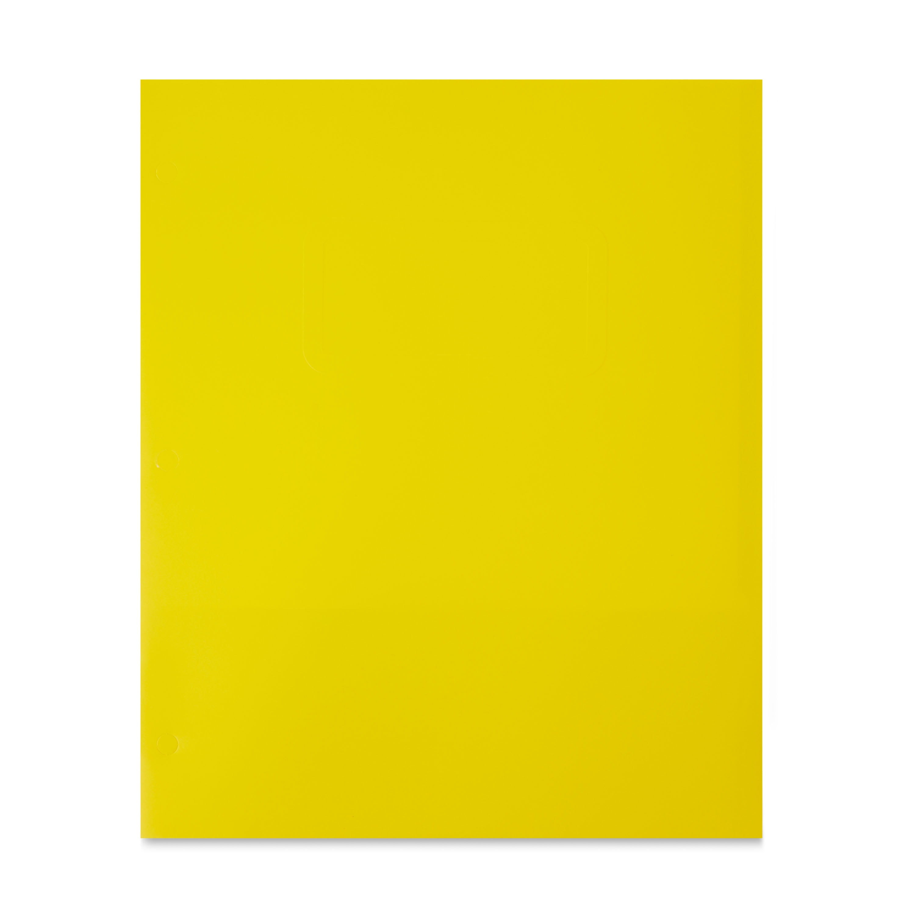 Pen+Gear Letter Size 2-Pocket Paper Folder, Solid Yellow Color ...