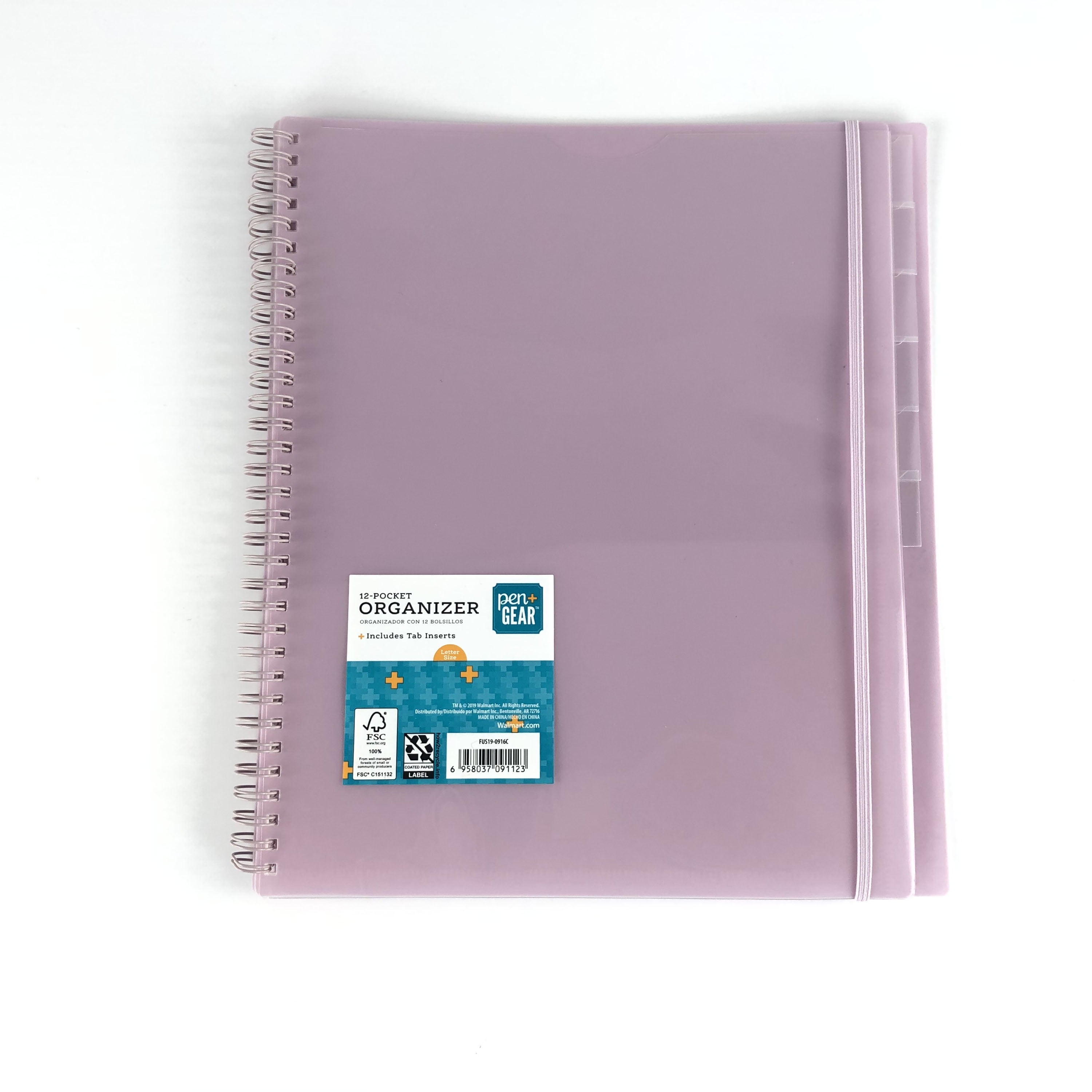 Pen + Gear Letter Size Plastic 12 Pocket Organizer, Purple - Walmart.com