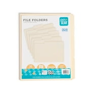 Office Manila File Folders, Single Ply Top Tab, 1/3 Cut Third Position ...