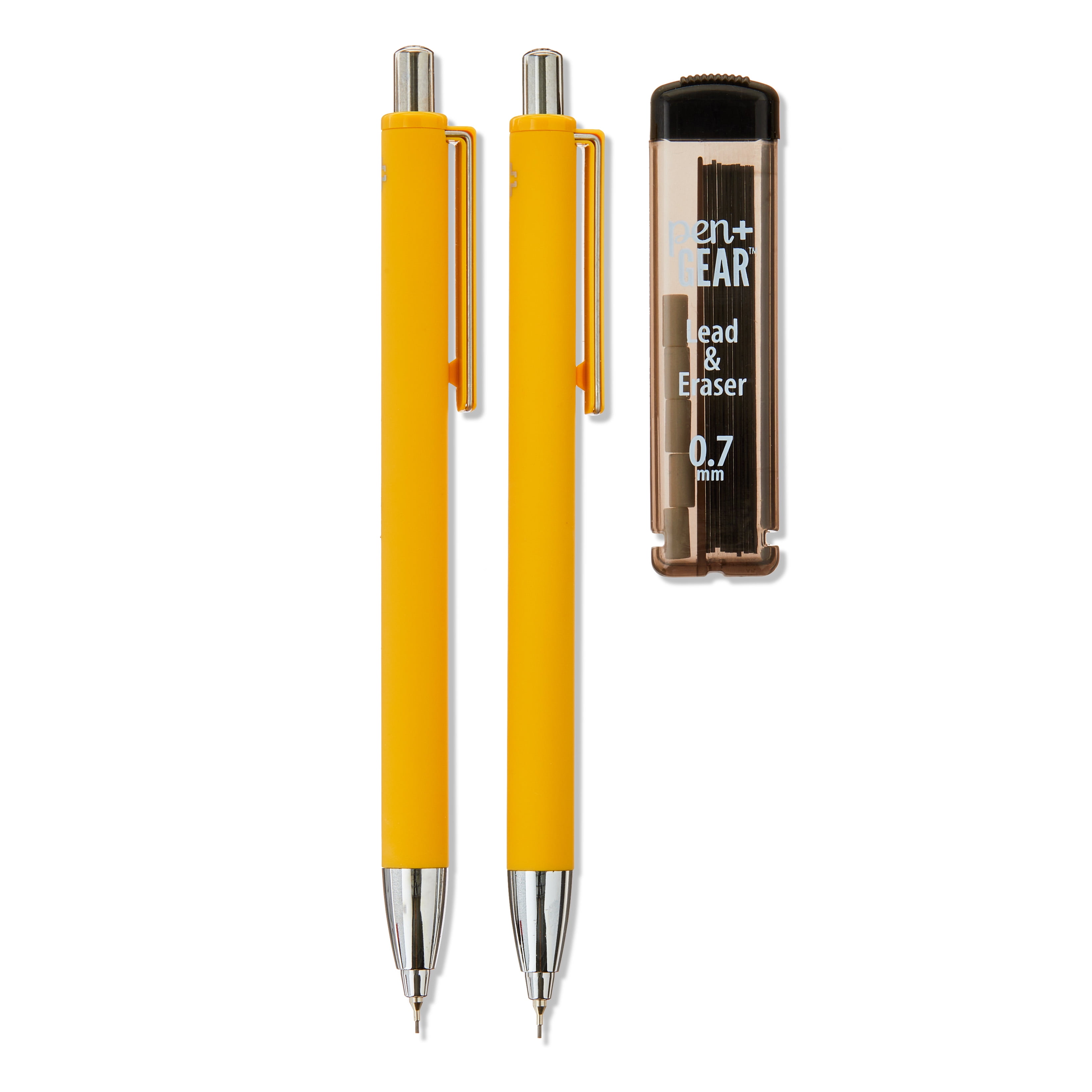 Pen+Gear Mechanical Pencil Kit, 0.7 mm, Yellow, 2 Count - Walmart ...