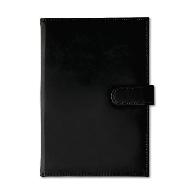 Pen + Gear Medium Leatherette Padfolio, Black Color, College Ruled ...