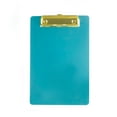Pen + Gear Memo Size Plastic Clipboard, Teal with Gold Clip - Walmart.com