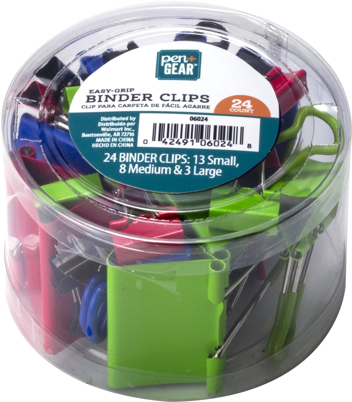 Pen + Gear Metallic Color Grip Binder Clips, Assorted Sizes and Colors ...