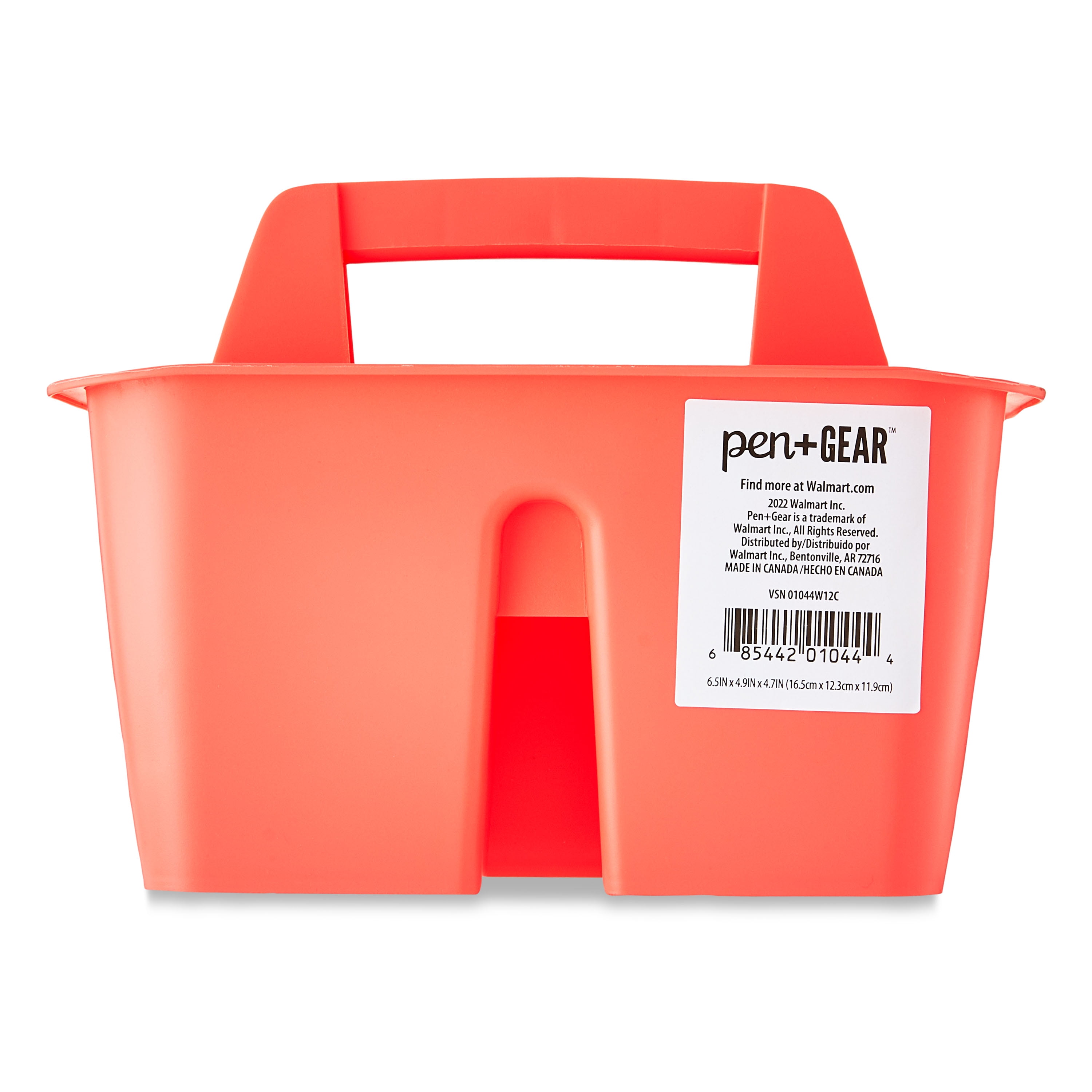 Pen+Gear Mini Plastic Caddy, Desktop Craft and Hobby Organizer, Coral ...