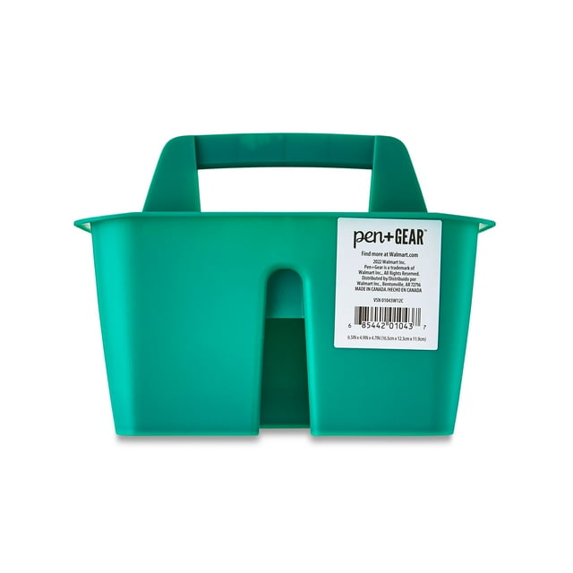 Pen+Gear Mini Plastic Caddy, Desktop Craft and Hobby Organizer, Emerald ...