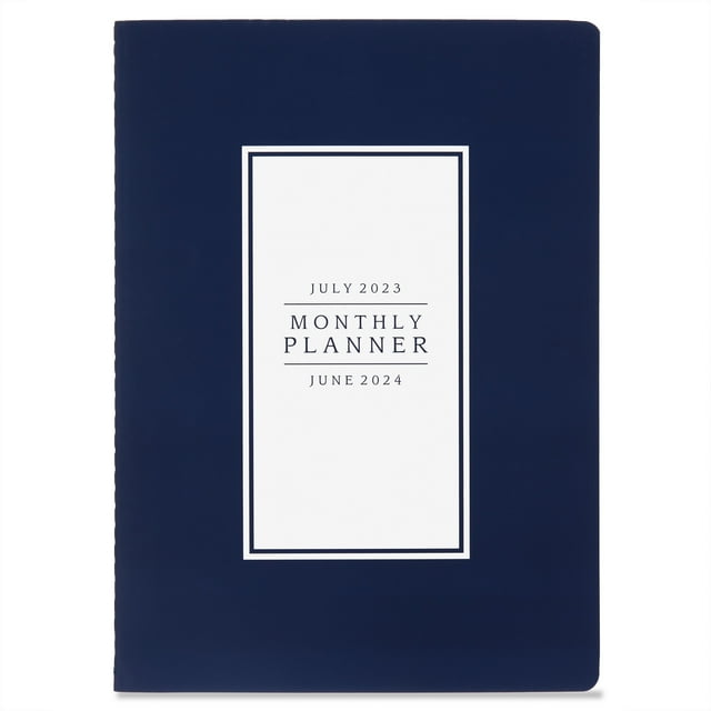 Pen+Gear Monthly Dated Flexible Planner, July 2023-June 2024, Simple ...