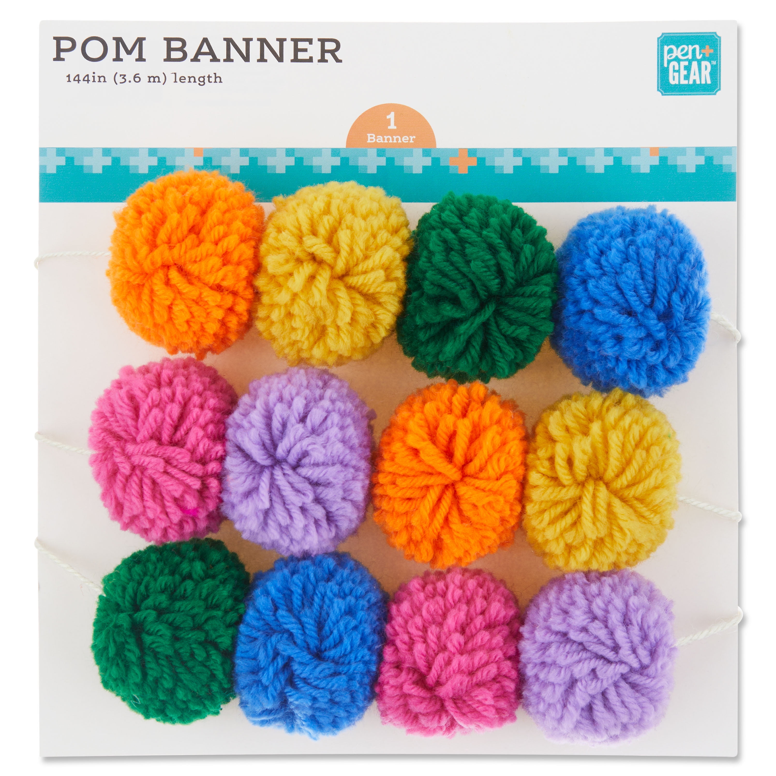 Pen+Gear Multicolor Pom Yarn Banner, Back-to-School, 12 ft. - Walmart.com
