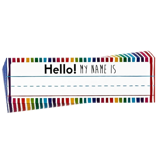 Pen + Gear Name Plates, Rainbow, 24 Count - Walmart Business Supplies
