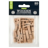Pen + Gear Nature Small Wooden Clothes Pins 20 Count - Walmart.com