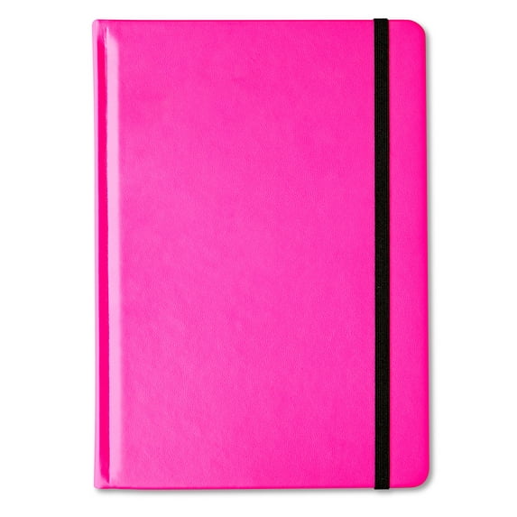 Pen+Gear Neon Pink Leatherette Teen Journal, 6" x 8.25", 160 Lined ...