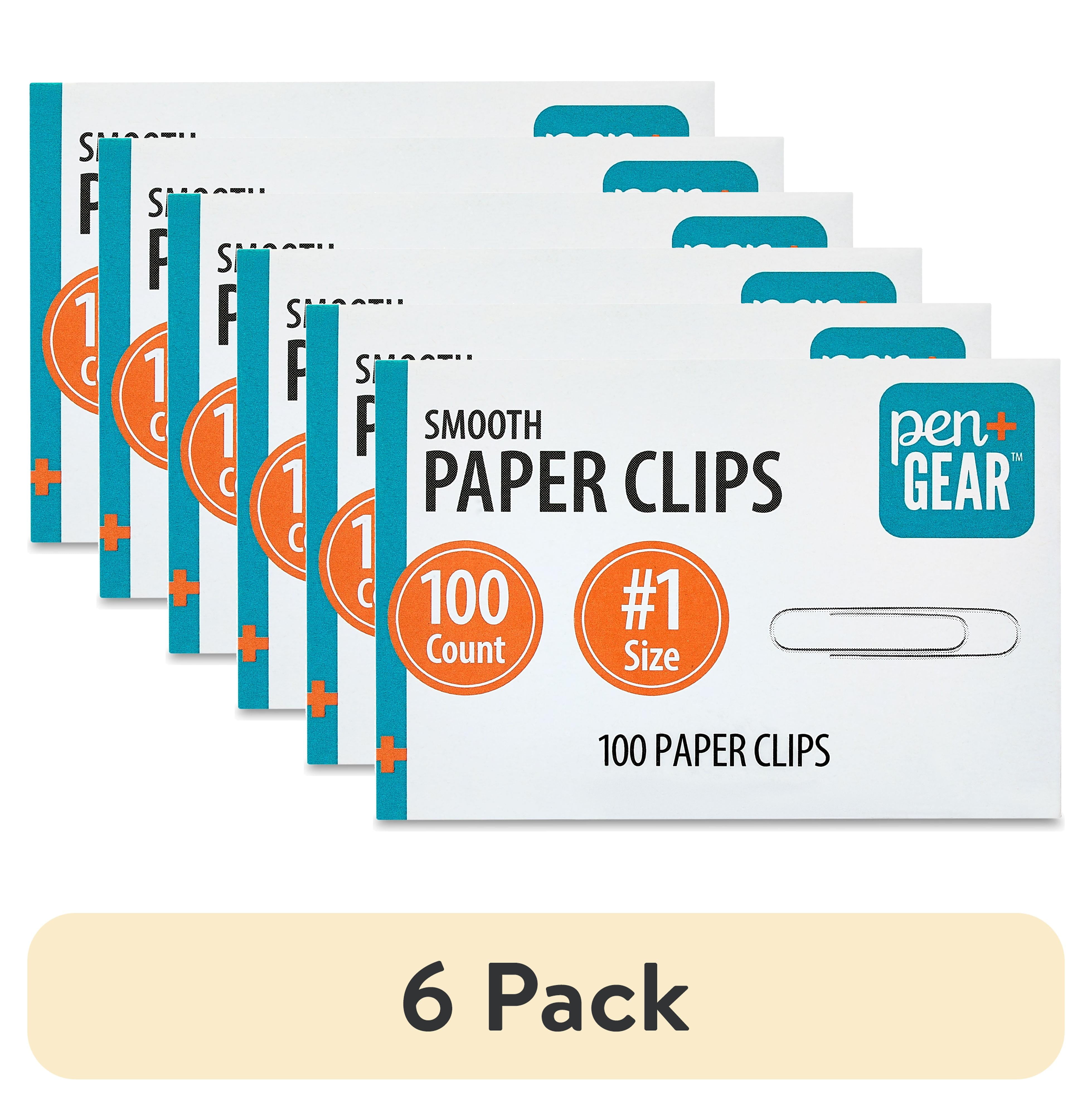 (6 pack) Pen+Gear No. 1 Size Smooth Paper Clips, Silver, 100 Count ...