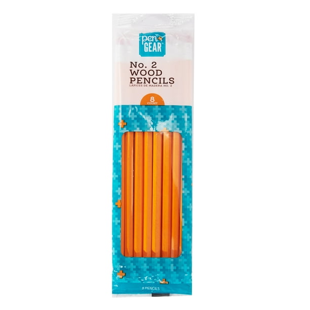 Pen + Gear No. 2 Wood Pencils, Yellow, 8 Count - Walmart.com