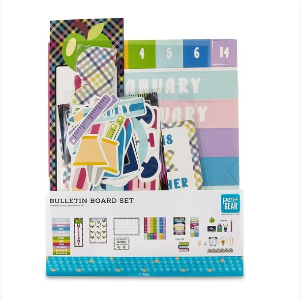 Pen+Gear Paper Bulletin Board & Calendar Set, 117 Pieces Included ...