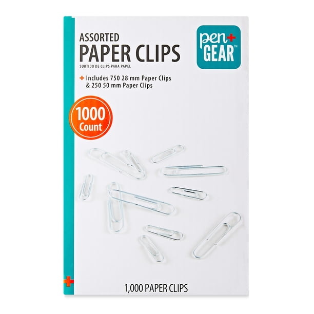 Pen+Gear Paper Clips, Silver, Assorted Sizes, 1000 Count - Walmart ...