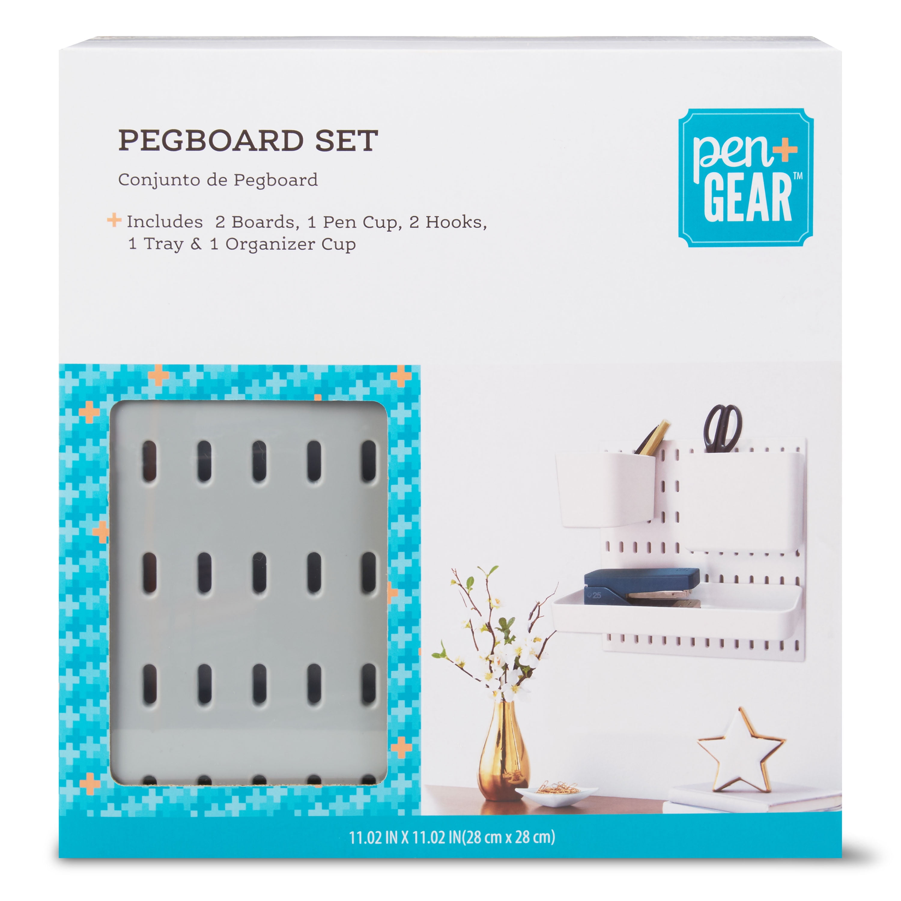 Pen+Gear Peg Board Kit, 7 Pieces Set, Assorted Color, Plastic - Walmart ...