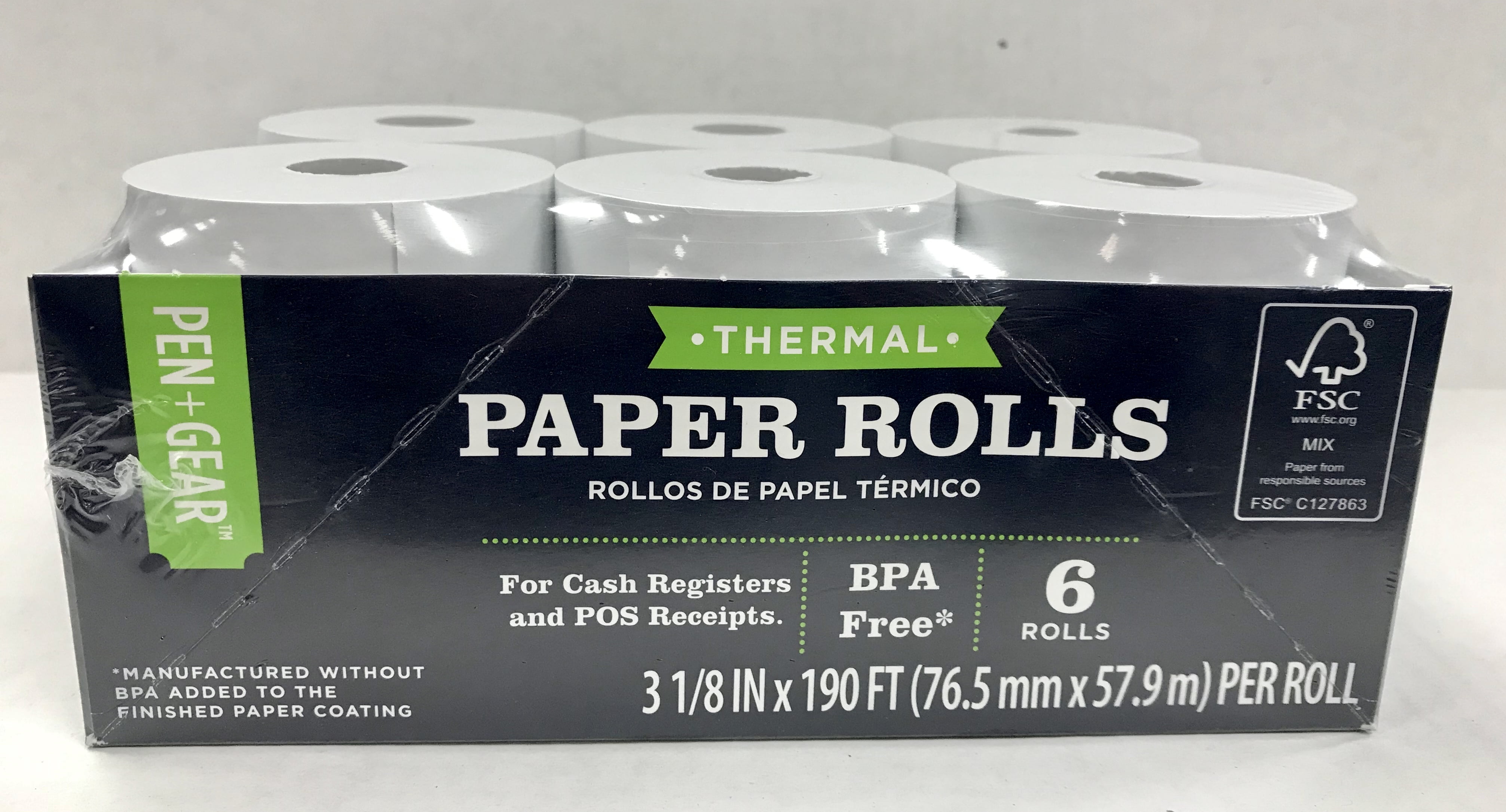 Pen + Gear Pg 3-1/8 Receipt 6pk - Walmart.com