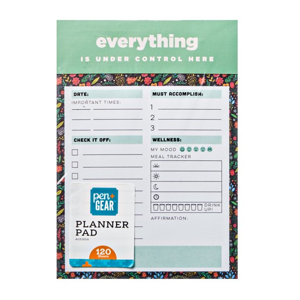 Pen+Gear, Planner Pad, Floral Design, 120 Sheets - Walmart Business ...