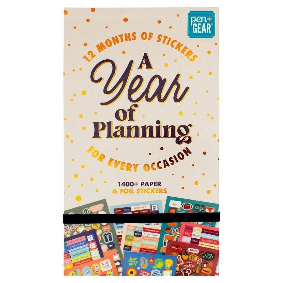 Pen + Gear Planner Sticker Book, Year of Planning, 30 Sheets, 1400 ...