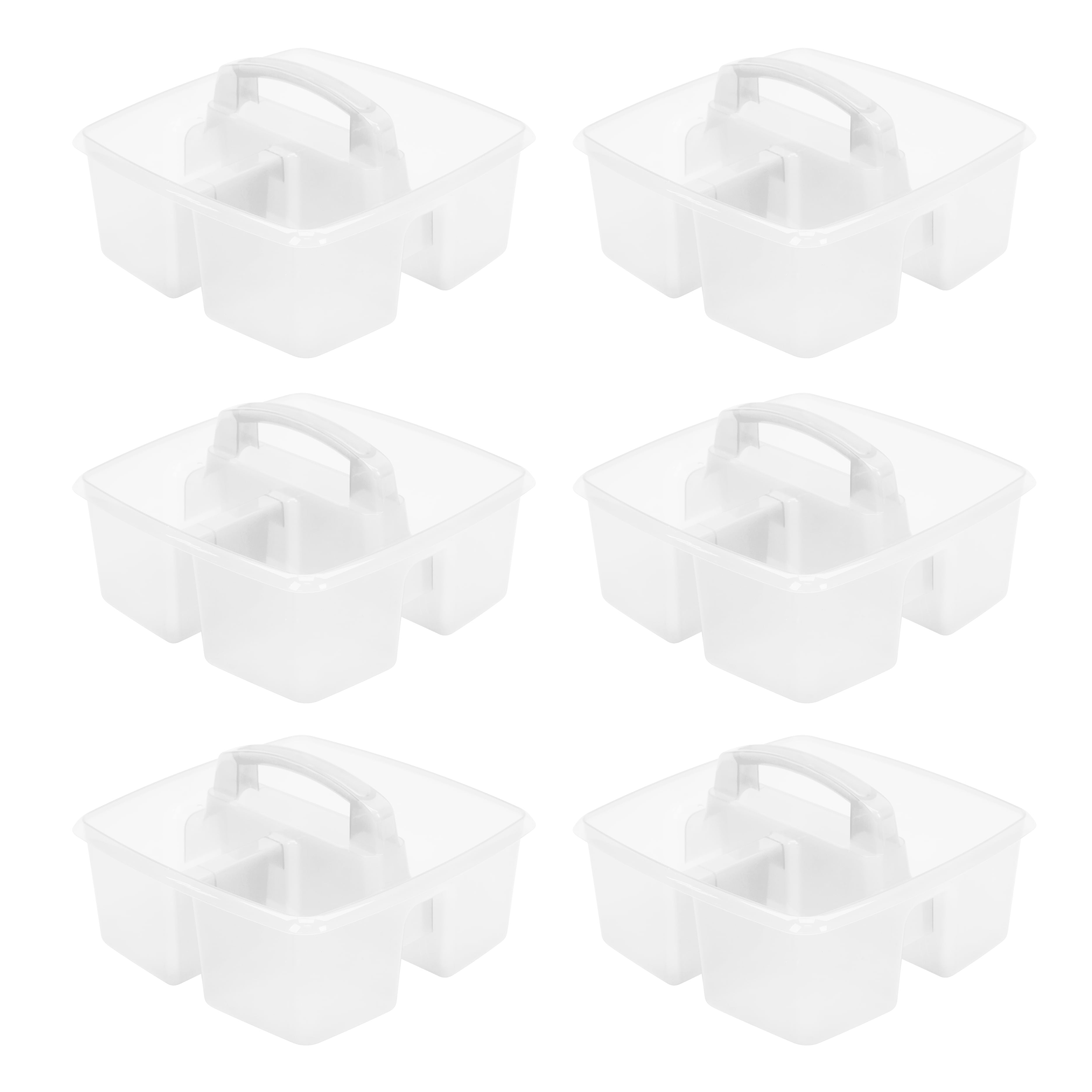 Pen+Gear Plastic Caddy, Craft and Hobby Organizer, Clear, 6-Pack ...
