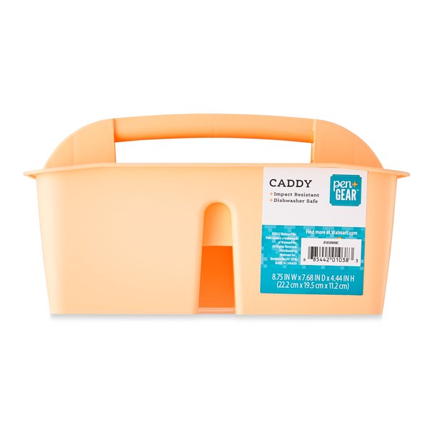 Pen+Gear Plastic Caddy, Desktop Craft and Hobby Organizer, Peach ...