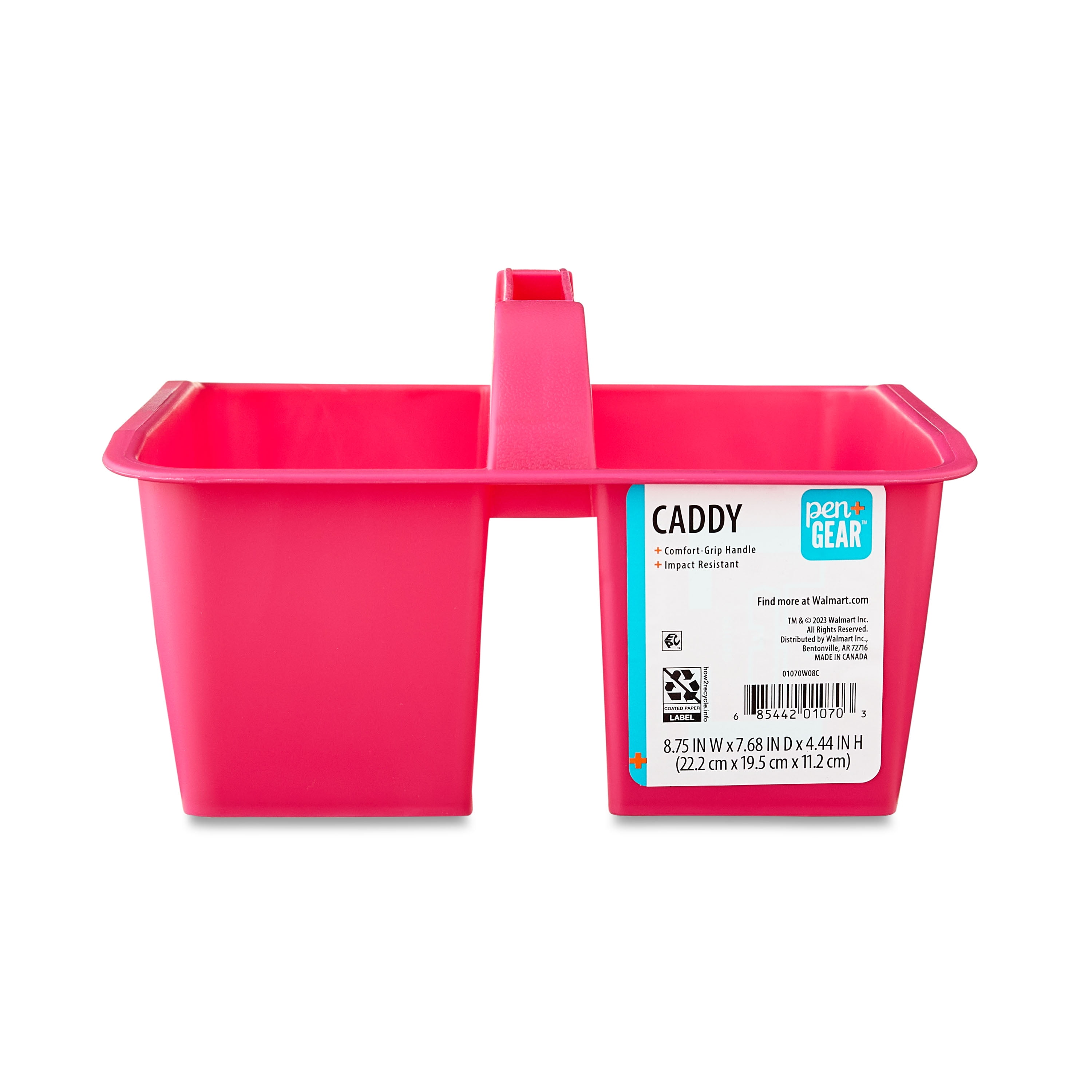 Pen+Gear Plastic Caddy, Desktop Craft and Hobby Organizer, Fuchsia ...