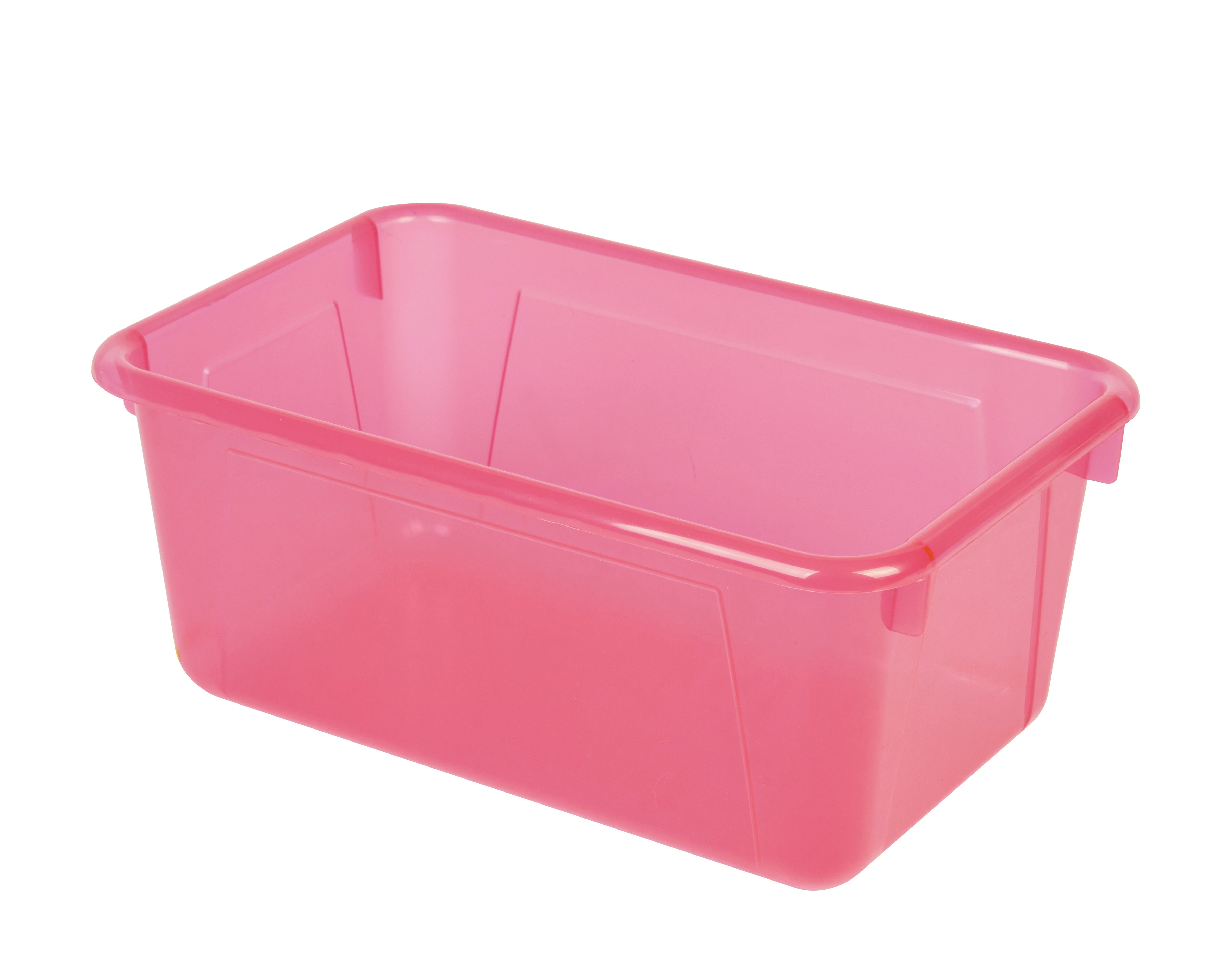 Pen+Gear Plastic Cubby Bin, Desktop Supply Organizer, Tint Pink ...