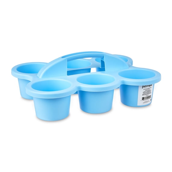 Pen+Gear Plastic Cup Caddy, Desktop Craft and Hobby Organizer, Sky Blue ...