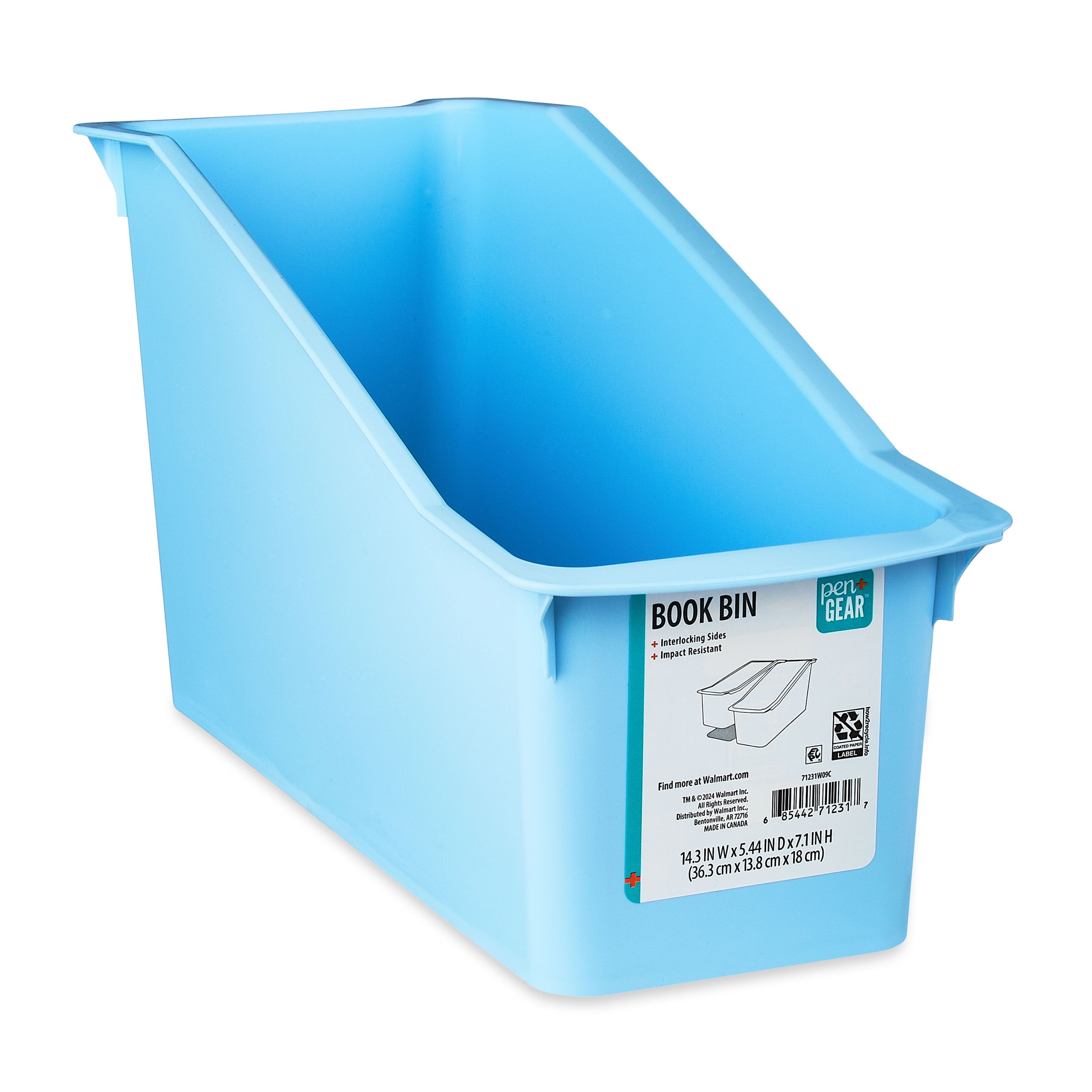 Pen+Gear Book Bin, Desktop Organizer, Sky Blue, 1-Pack - Walmart.com