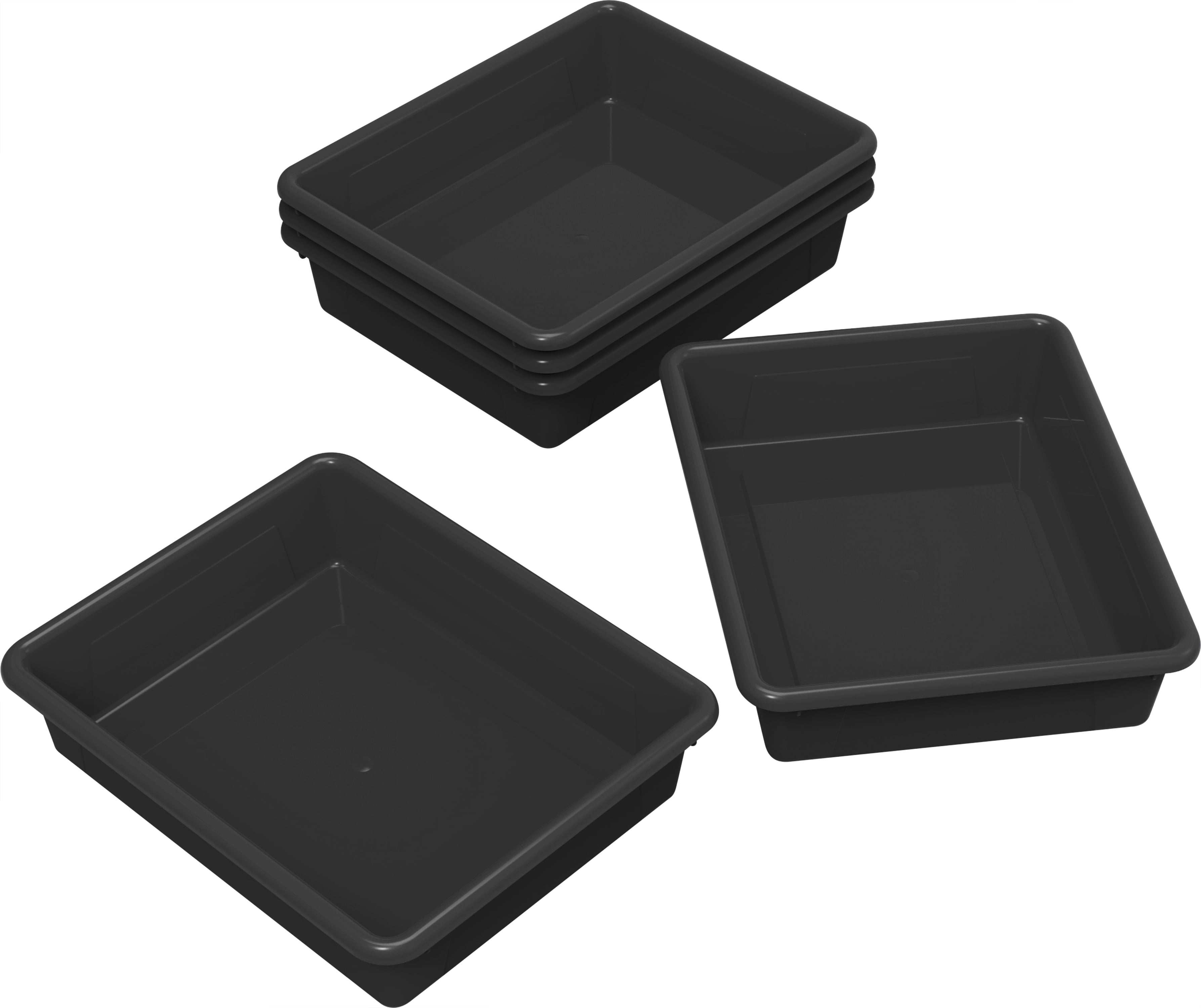 Pen+Gear Plastic Letter Tray, Letter Size Paper Sorter, Black, 5-Pack ...