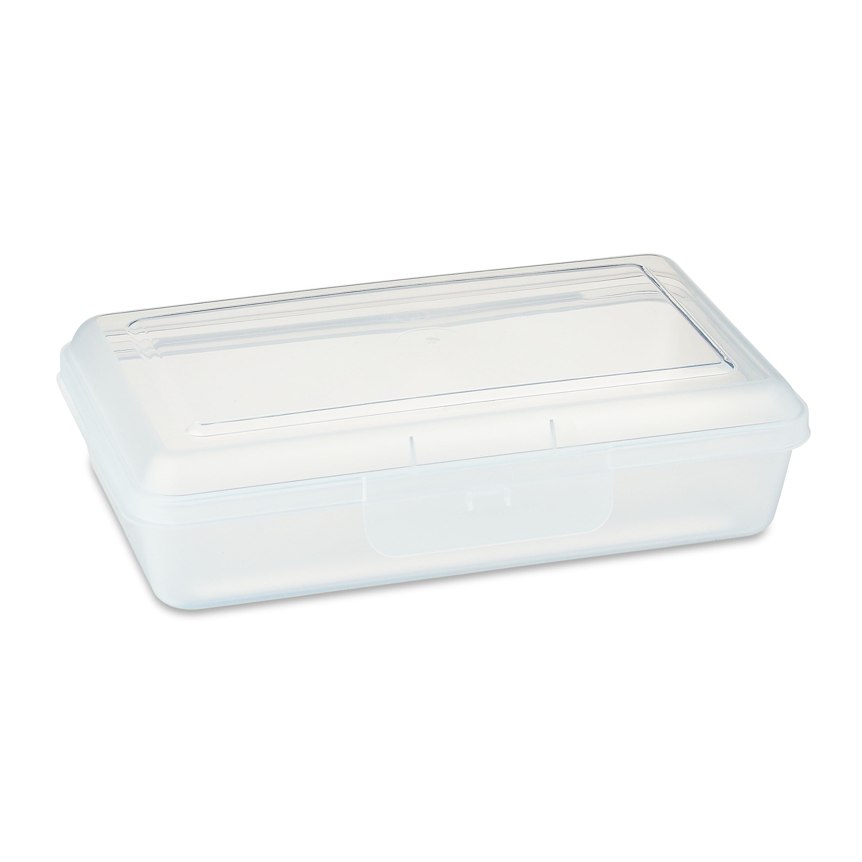 Pen+Gear Lightweight Plastic Pencil Box with Snap-on Lid, Clear with ...