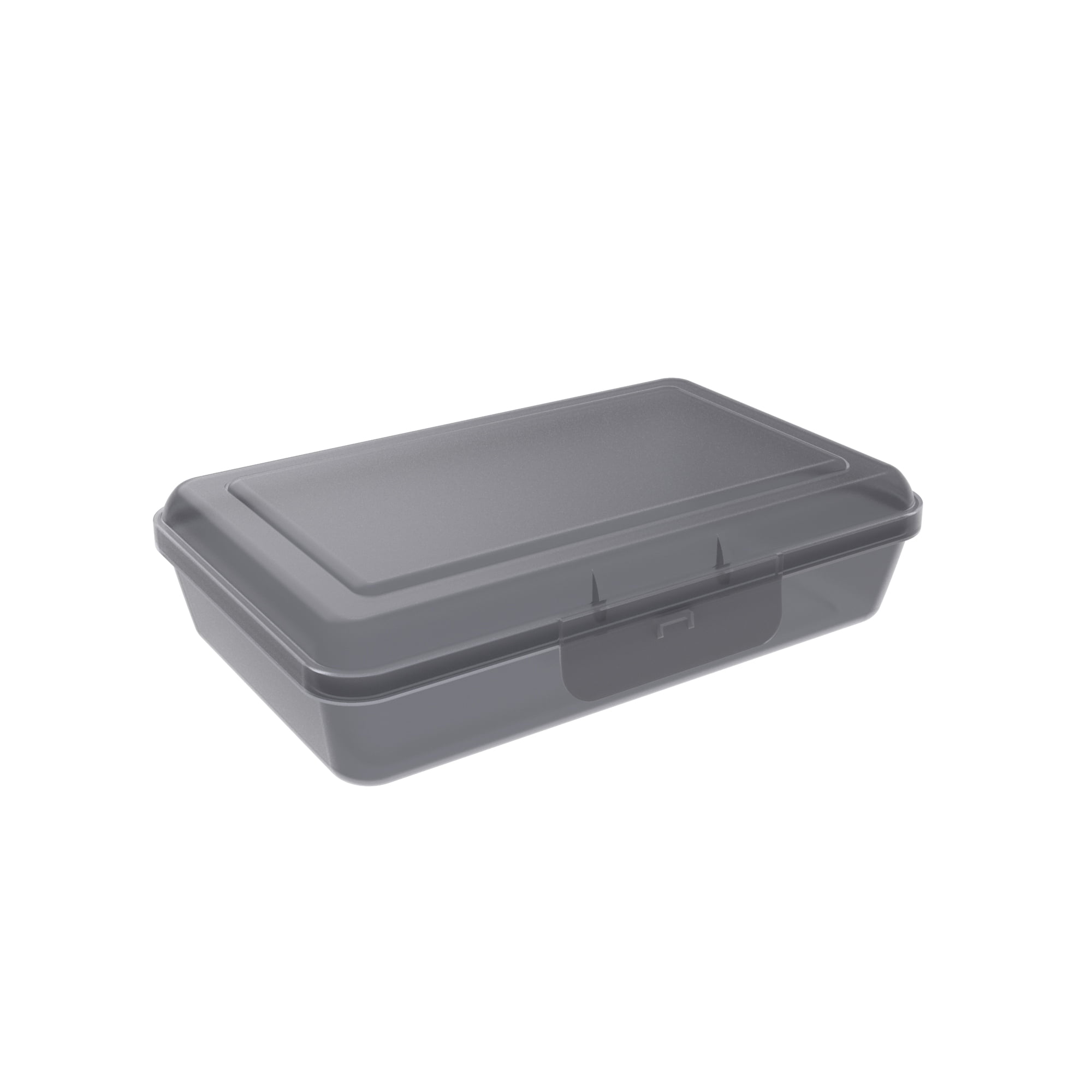 Pen+Gear Lightweight Plastic Pencil Box with Snap-on Lid, Translucent ...