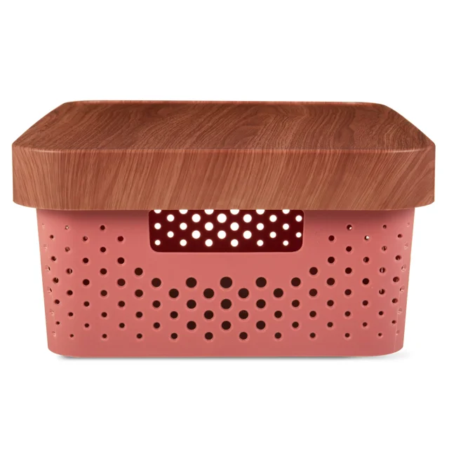 Pen&Gear Plastic Storage Box with Lid, Rusty Brick - Walmart.com
