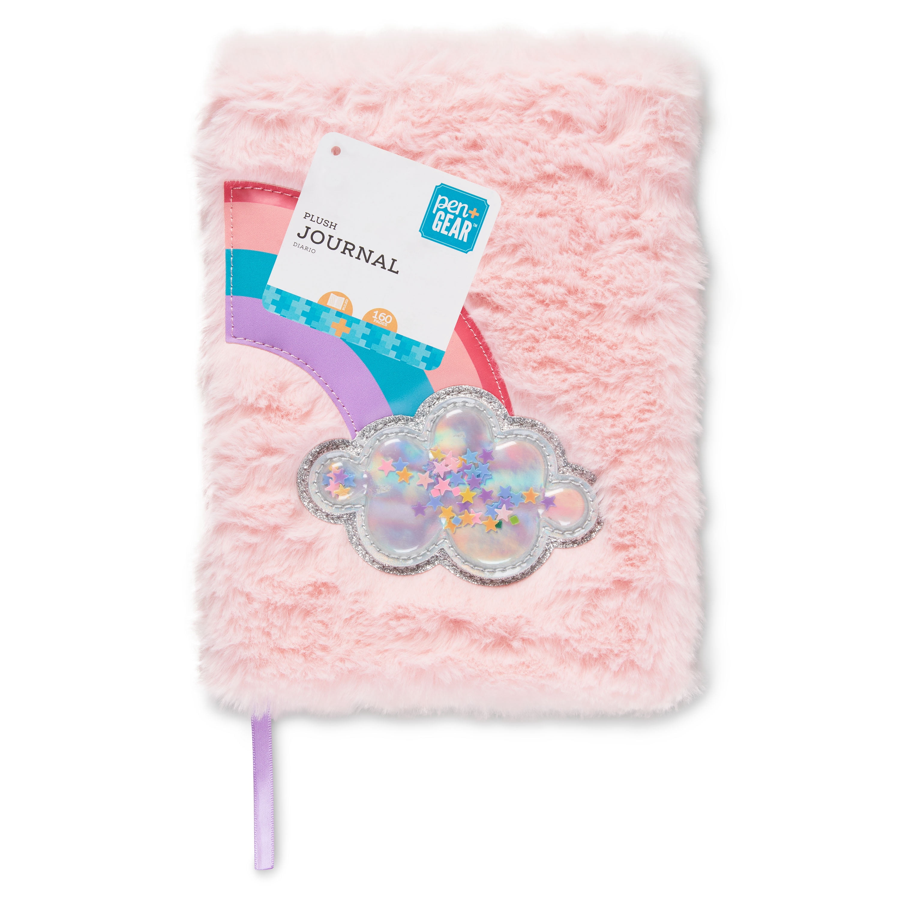 Pen + Gear Plush Journal, Rainbow, 160 Pages - Walmart Business Supplies