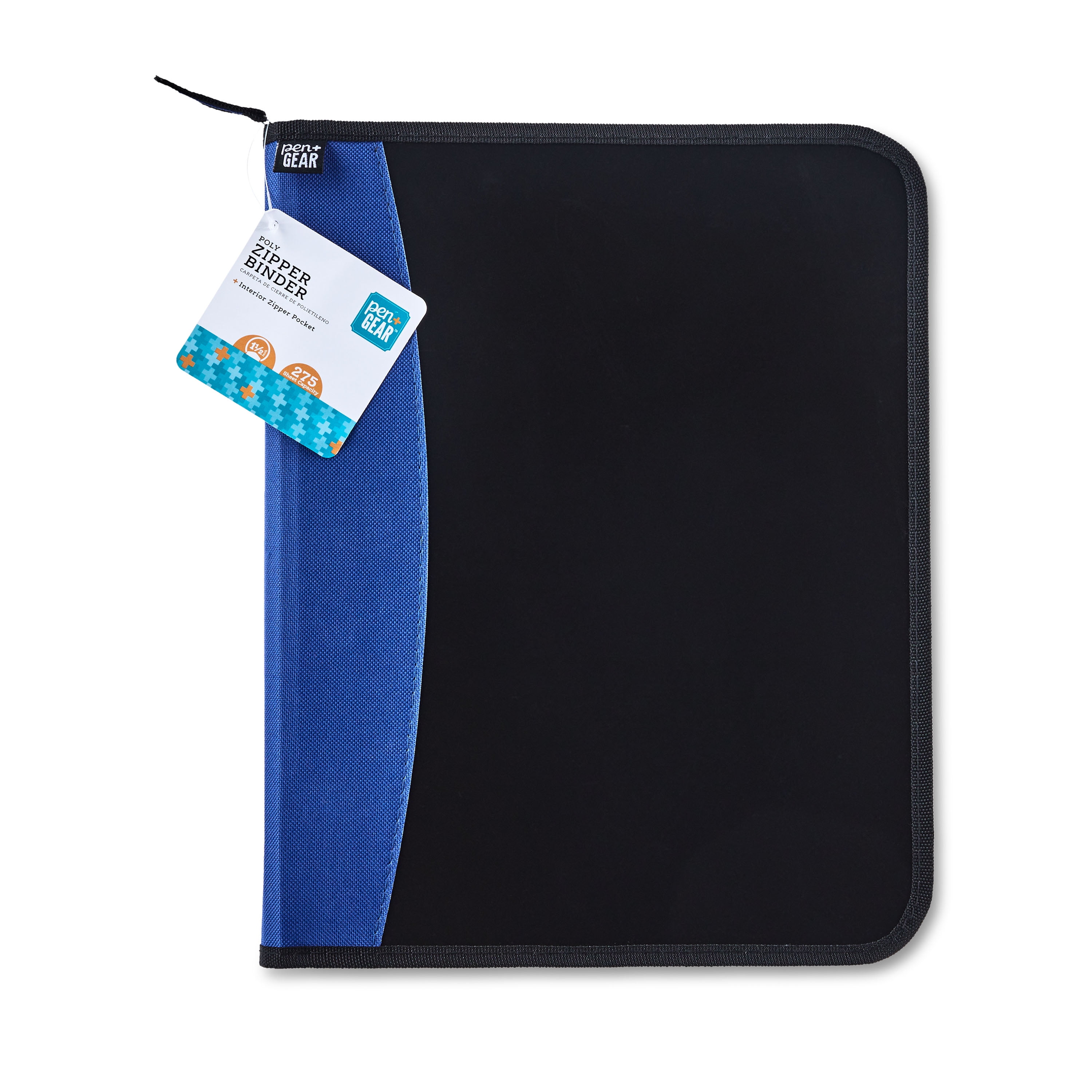 Pen+Gear Poly Zipper Binder, 1.5" Round 3 Ring , 10.75" x 1.75" x 13.5 ...