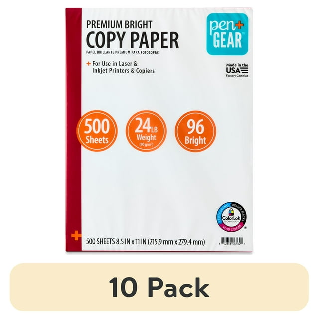 (10 pack) Pen+Gear Premium Bright Paper, 8.5 (10 pack) Pen+Gear Premium Bright Paper, 8.5