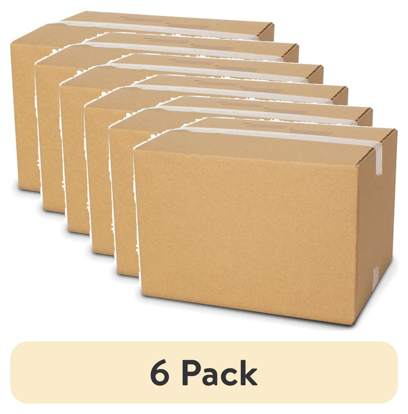 (6 pack) Pen+Gear Recycled Shipping Boxes, 15L x 12W x 10H, Kraft - Walmart Business Supplies